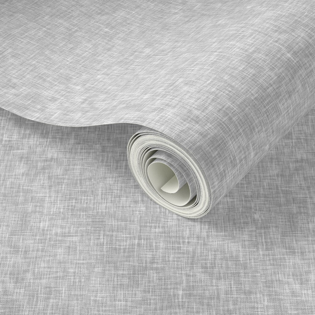 Linen Look Wallpaper Light Grey Linen Solid by - Etsy