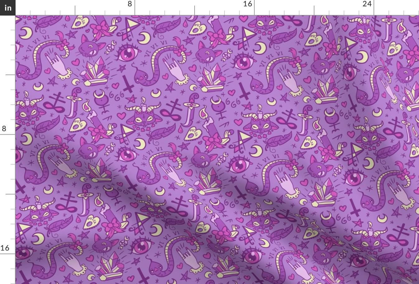 Occult Fabric - Cute Occult in Purple by Pinkindetroit - Magic Goth ...
