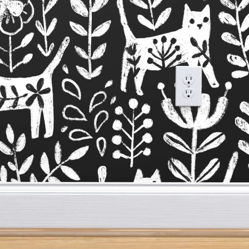 Cat Wallpaper Life is Better With A Cat by Kostolom3000 | Etsy
