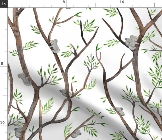 Eucalyptus Trees Fabric Eucalyptus Trees Koala Bears by | Etsy