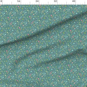 Bacteria Fabric - Microbes, Bacteria and Germs by Kostolom3000 - Blue ...