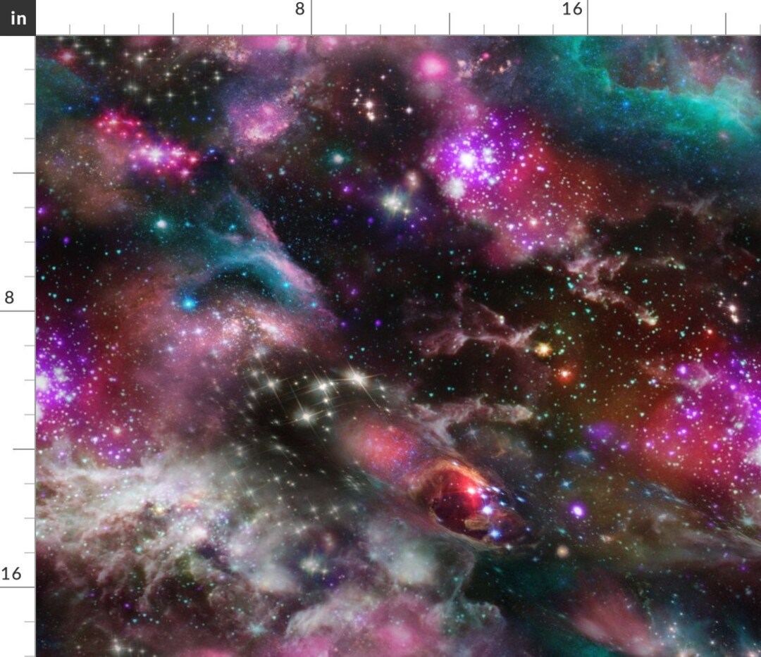 Space Stars Fabric Space Collage by Teja Jamilla Space Galaxy Stars ...