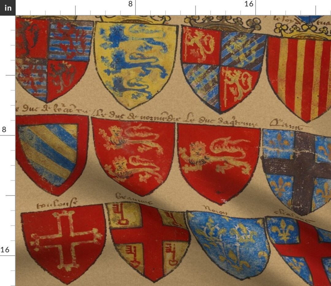 Medieval Royal Fabric Knights of the Round Table by Peacoquettedesigns ...