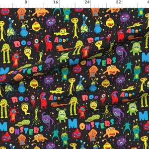 Monsters Fabric Monsters by Lidiebug Monster Beast Alien - Etsy