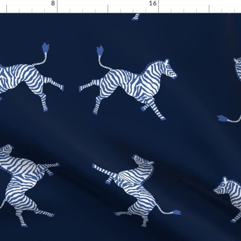 Blue Zebra Pillow - Etsy