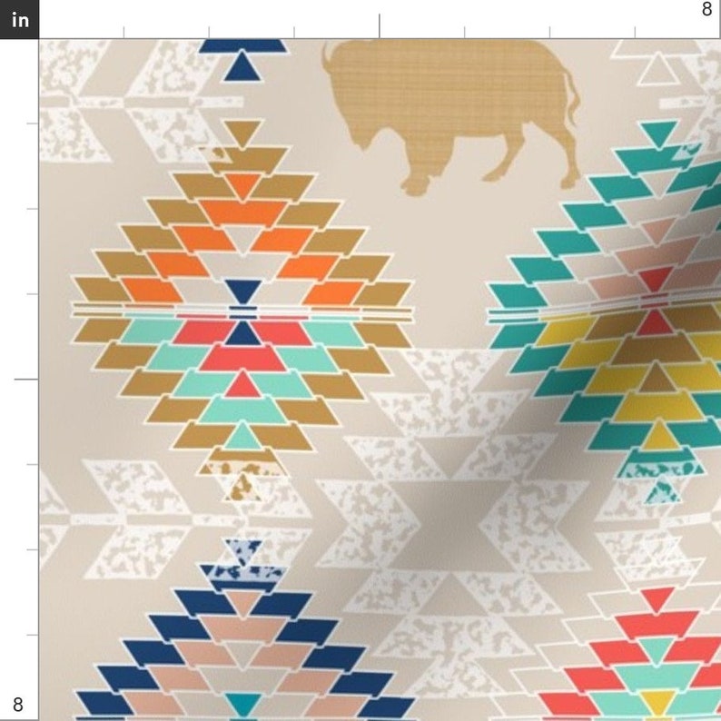 Southwestern Tribal Diamonds Fabric Sandy Southwest Diamonds | Etsy