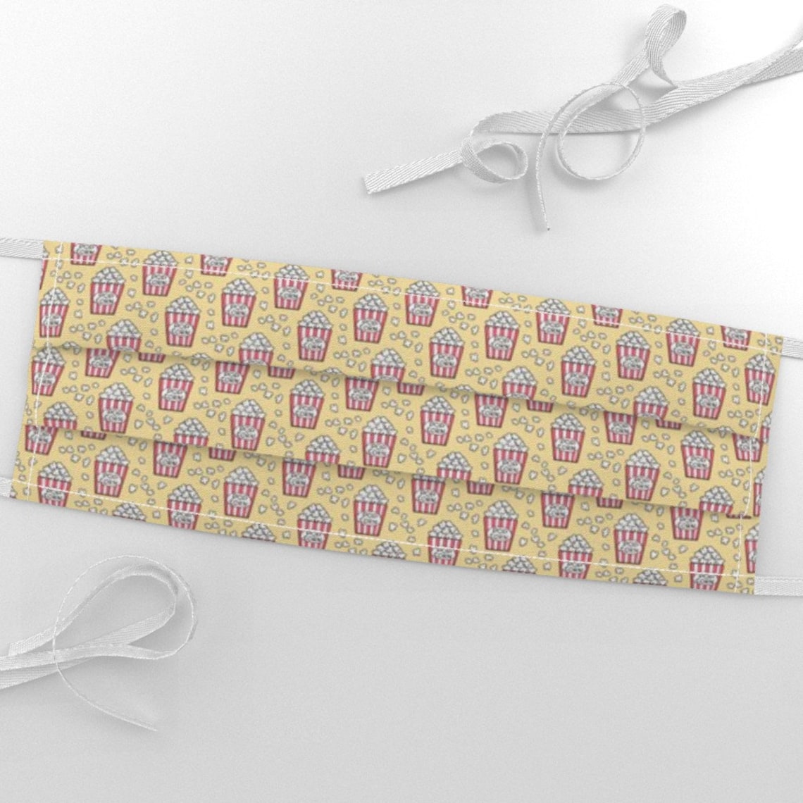 Popcorn Fabric Popcorn on Yellow Tiny Small by Caja Design | Etsy