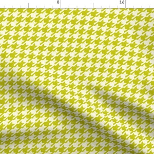 Chartreuse Cat Houndstooth Fabric Cats-tooth in Green and - Etsy