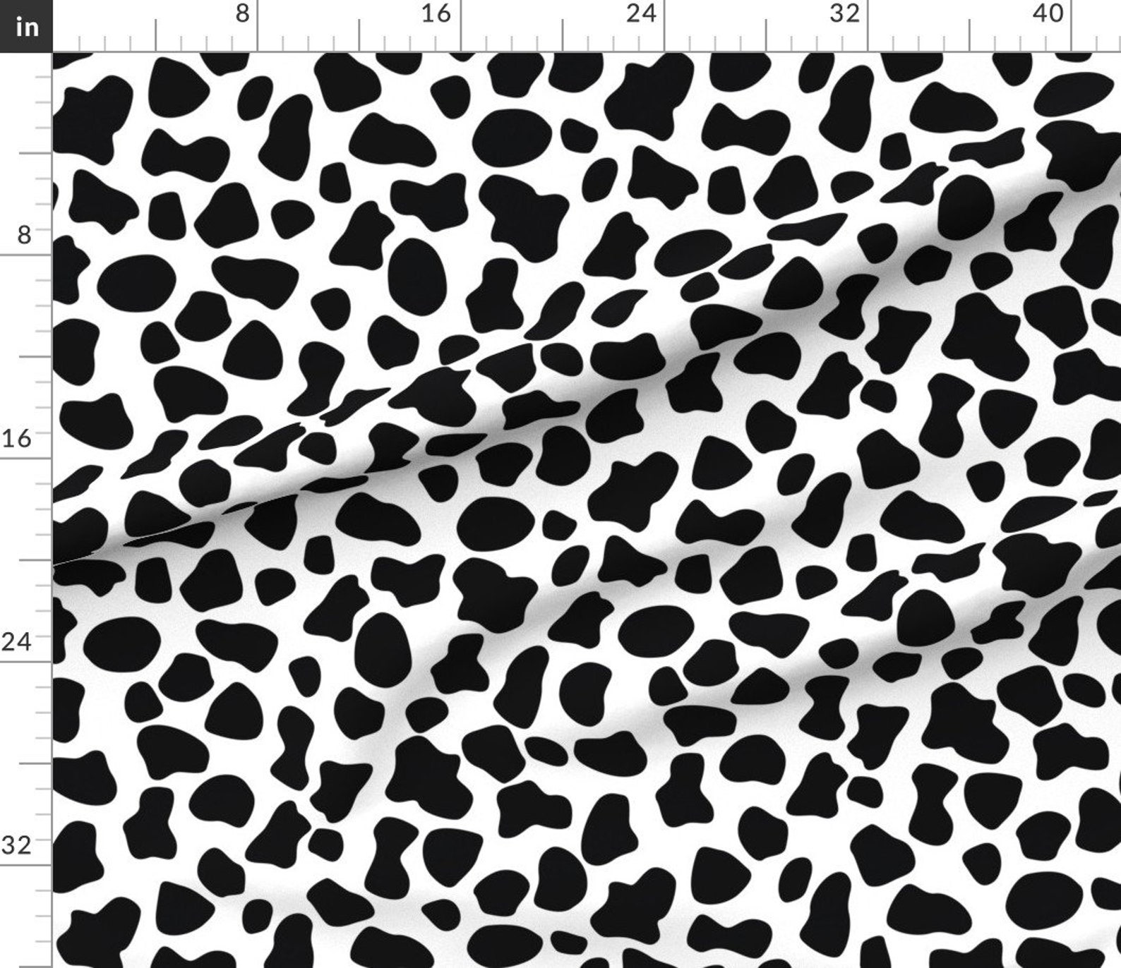 Cow Print Fabric Mooo Cycle Kisses Cow Spots by Bzbdesigner - Etsy