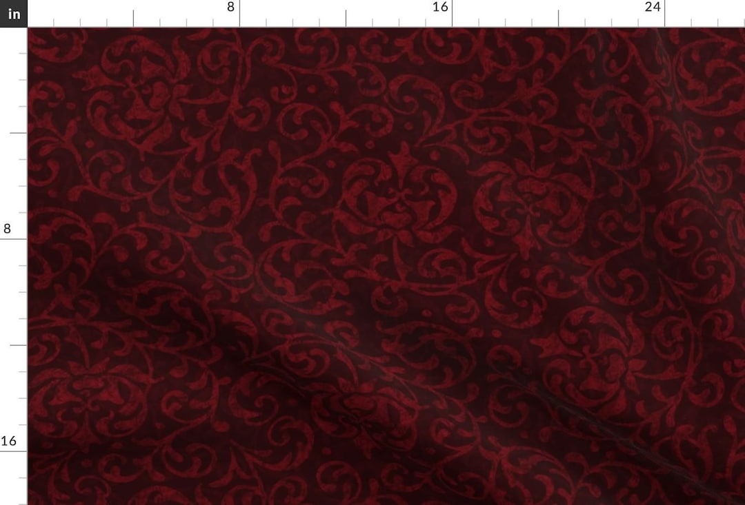 Dark Victorian Fabric - Burgundy Tudor Rose by Antiqueimages - Elegant ...