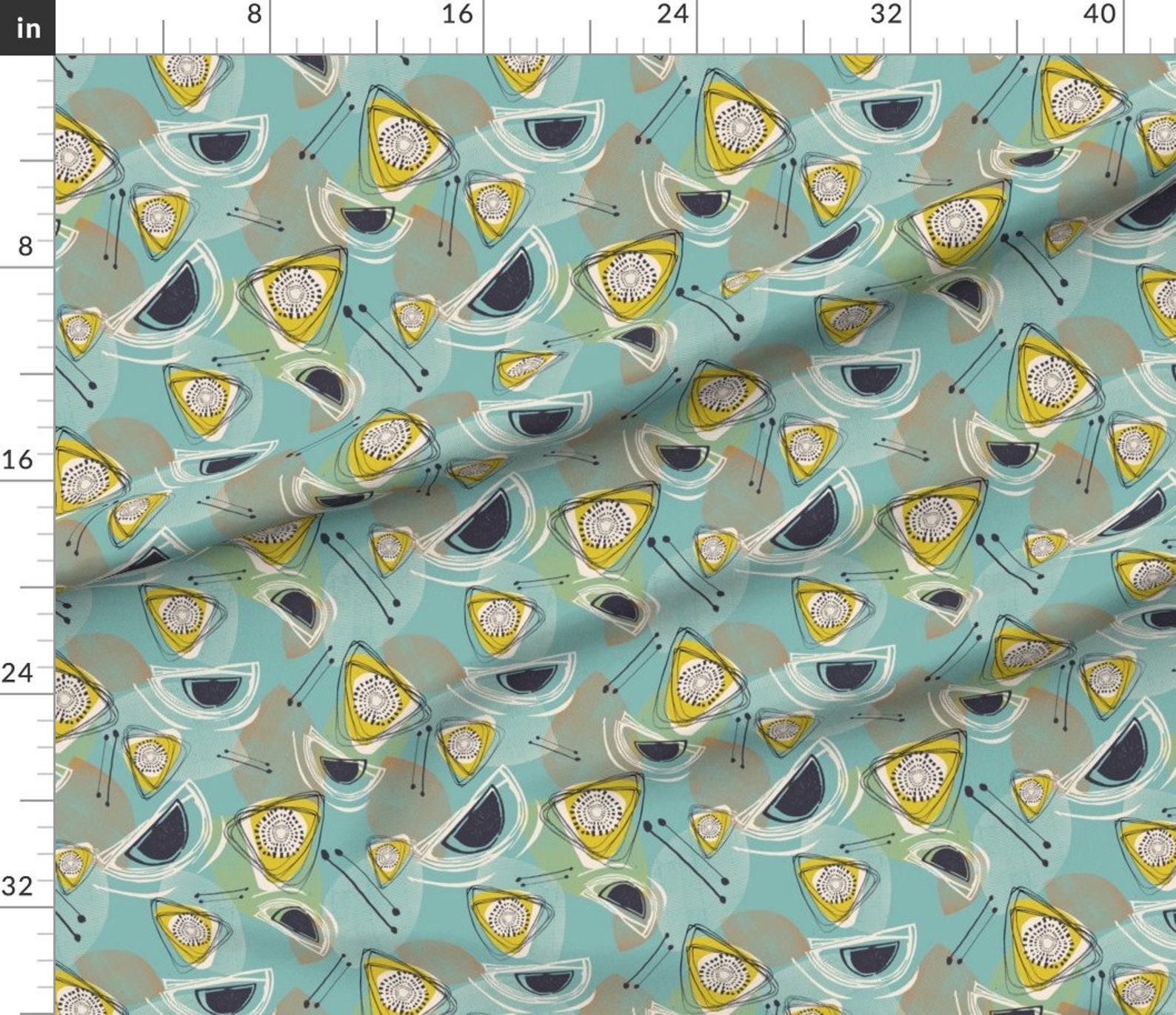 Mod Fabric Abstract Stitch up by Nattymaid Abstract Mid - Etsy