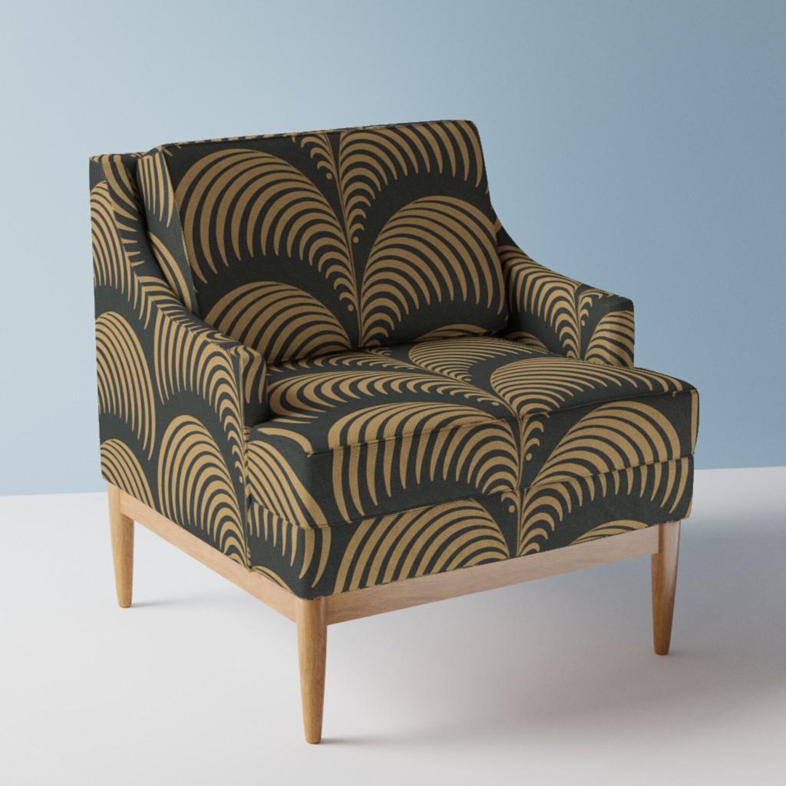 Art Deco Palm Upholstery Fabric- Palm Art Deco by Pippa_shaw - Bold ...