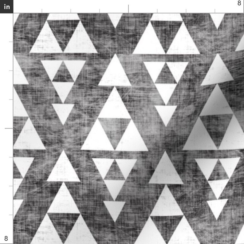 Gray Triangles Fabric Stacked Triangle by Holli Zollinger | Etsy