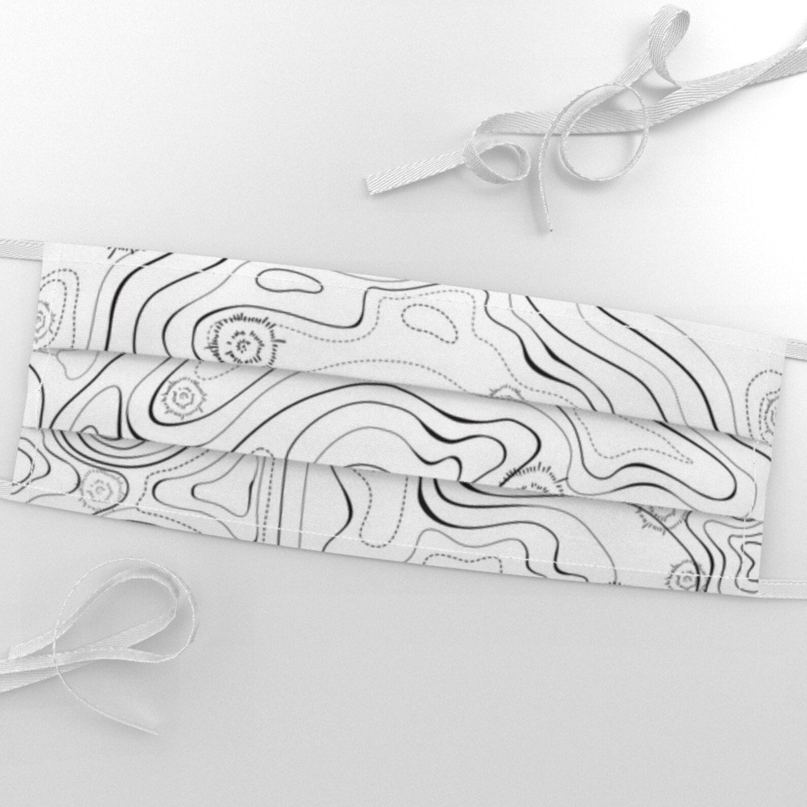 Topographic Map White View Fabric Topographic Map Seamless | Etsy