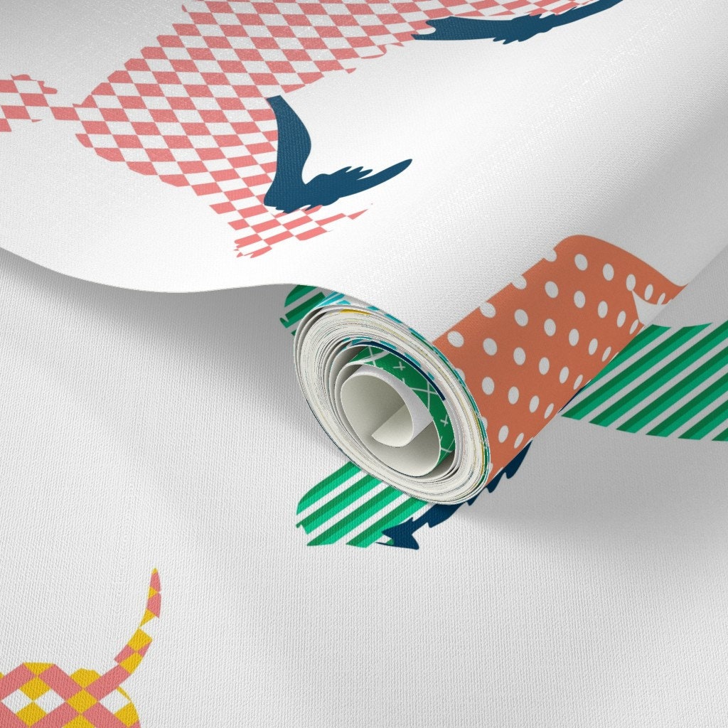 Dog Wallpaper Patterned Dogs Vibrant Big by Ewa Brzozowska - Etsy