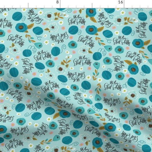 Swear Words Fabric Cute Not so Sweary Toss Purple by | Etsy