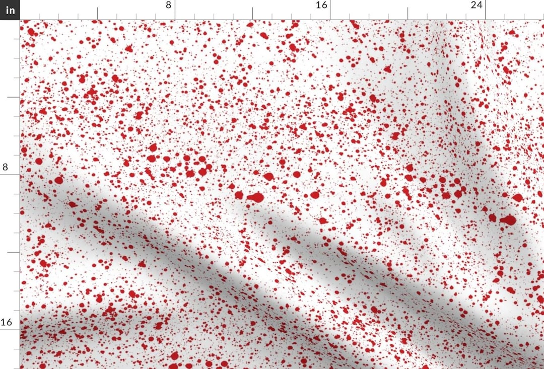 Spooky Blood Fabric - Blood Splatter by Xoxotique - Spooky Blood ...