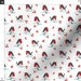 Robin Birds Red Pattern Fabric Christmas Robin on White - Etsy