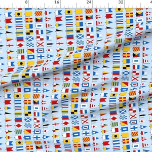 Nautical Flag Fabric Nautical Signalling Flags by Sef - Etsy