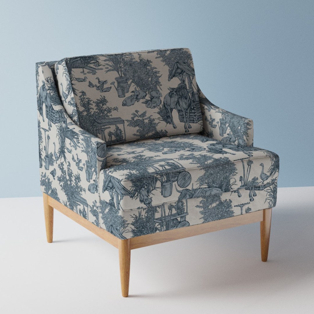 Traditional Farm Upholstery Fabric Farm Toile De Jouy by Dispelthewind ...