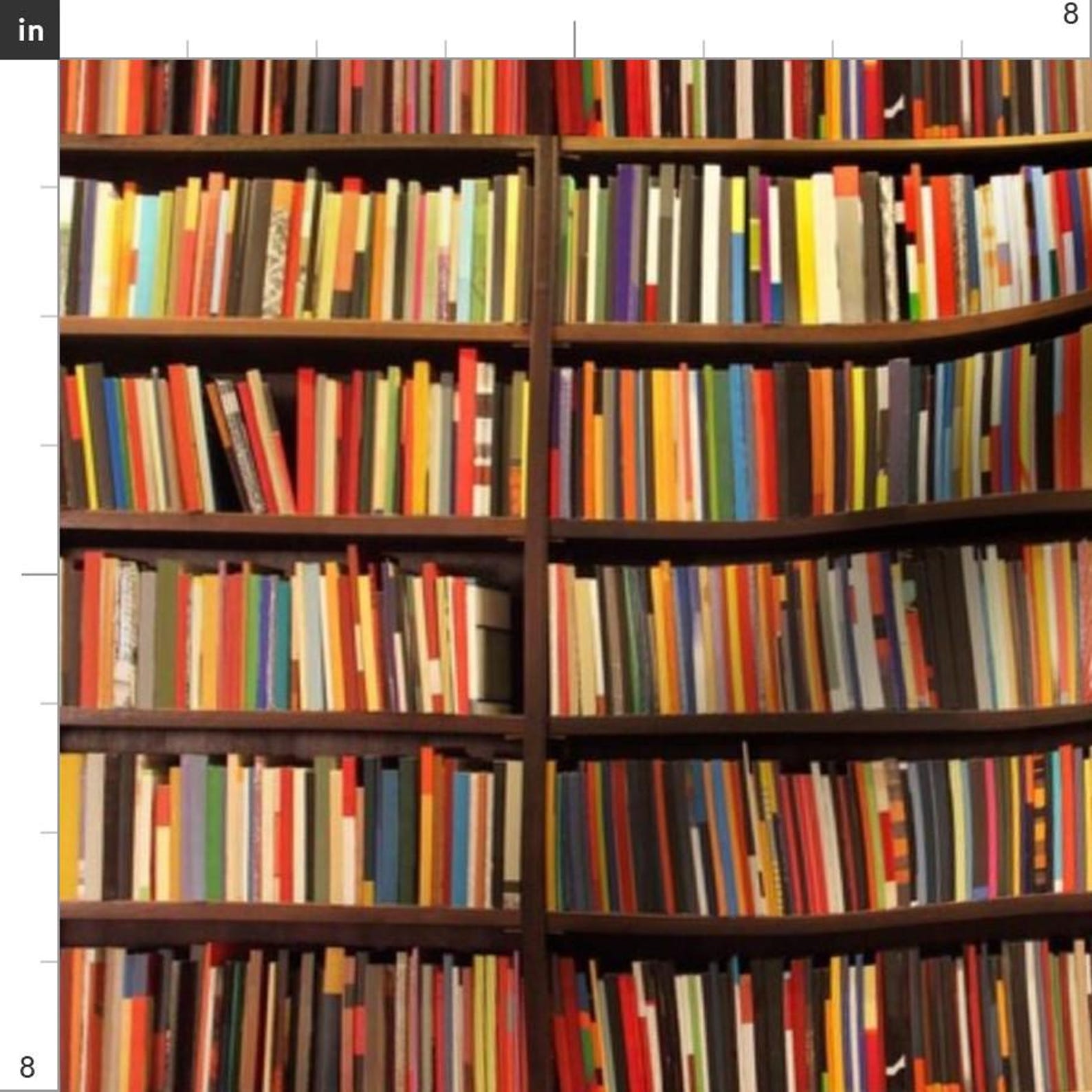 Books Fabric - Book Shelf by Lauredesigns - Book Library Librarian ...