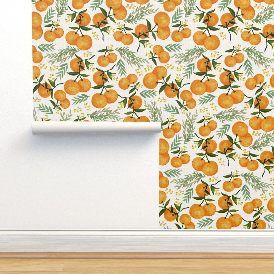 Orange Wallpaper Orangey by Glitterrelics Orange Fruits - Etsy