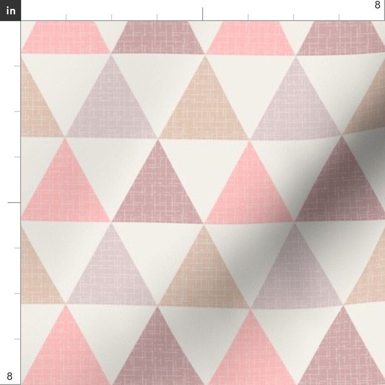 Textured Triangle Fabric Pink Blush Triangles by Kimsa - Etsy