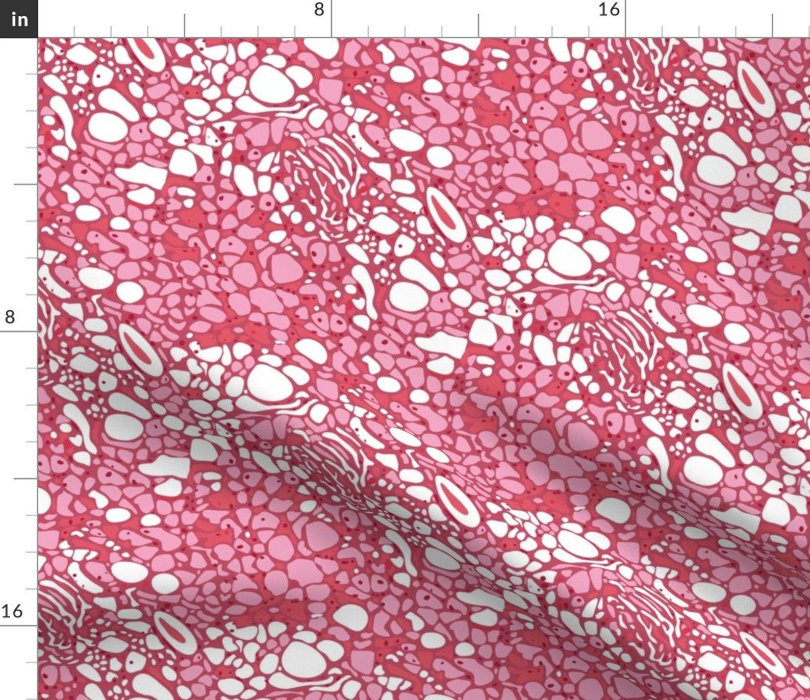 Abstract Pink Cells Fabric Cell Structure by Mag-o Science - Etsy