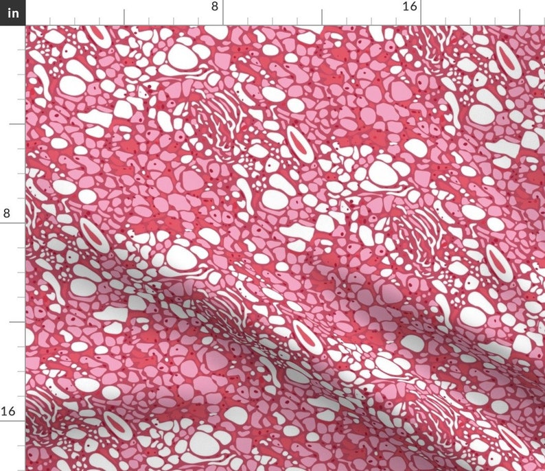 Abstract Pink Cells Fabric Cell Structure by Mag-o Science - Etsy