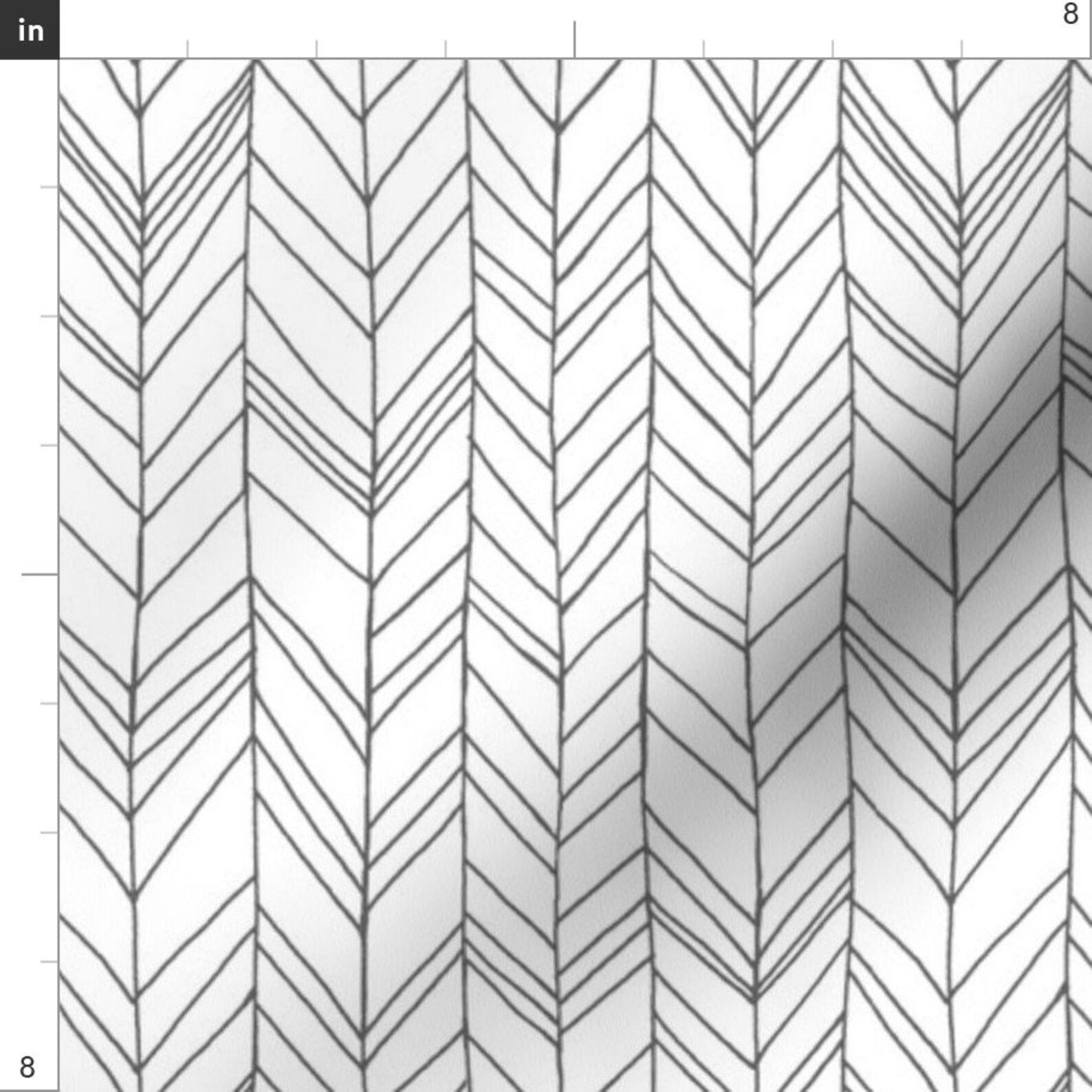 Chevron Fabric Featherland White/gray by Leanne Hatch | Etsy