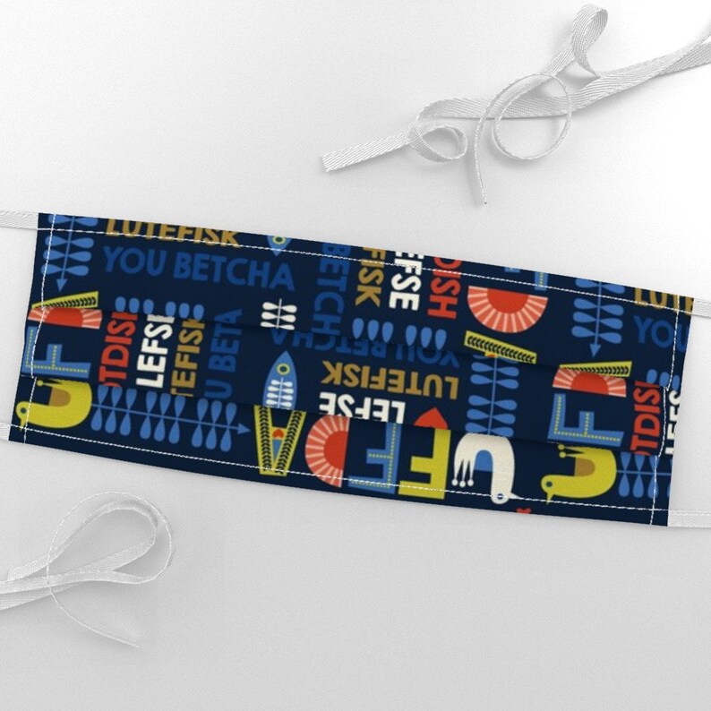 Norwegian Fabric Uffda Navy by Teresamagnuson Lefse - Etsy