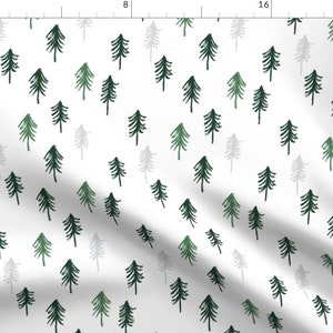 Holiday Fabric Trees Multi Green Holiday by - Etsy