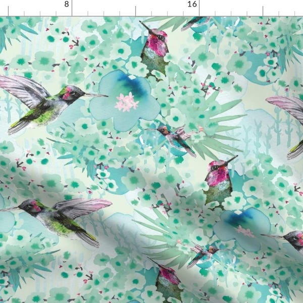 Hummingbird Fabric - Etsy