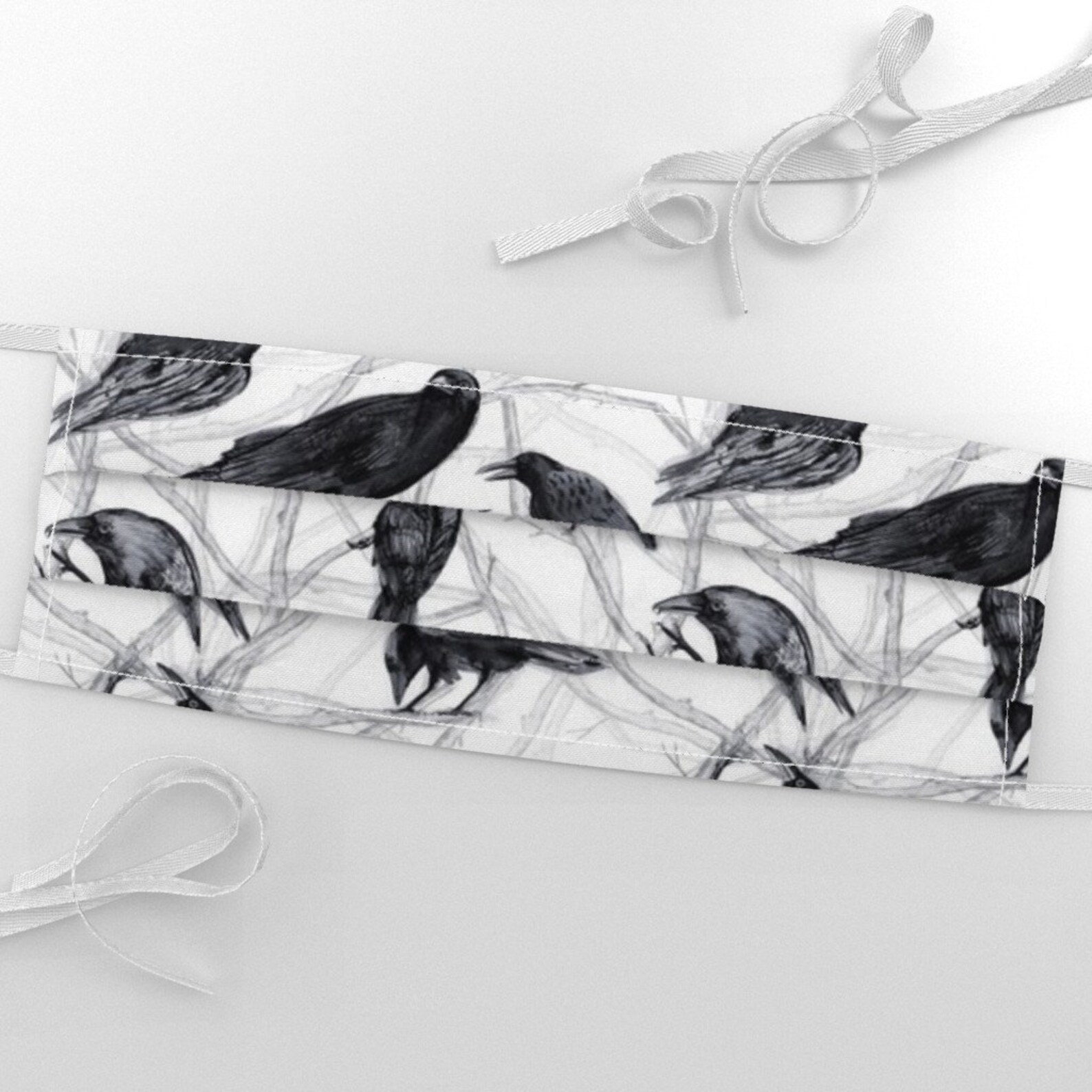 Crows Fabric Crows by Atlanticmoira Crows Ravens Birds - Etsy