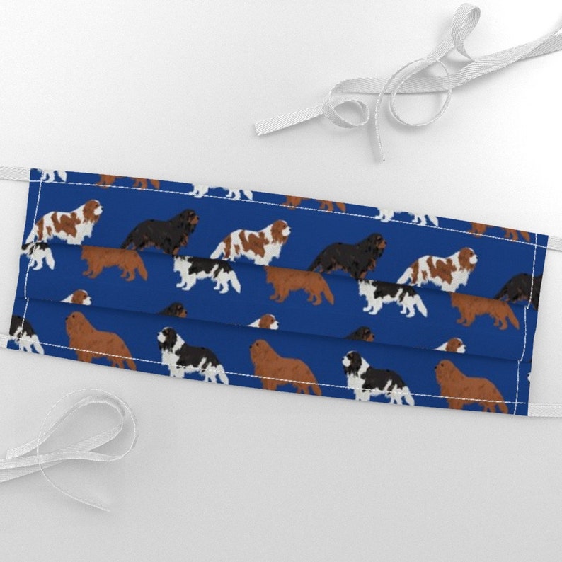 Blue Cavalier Fabric Cavalier King Charles Spaniel Fabric by - Etsy