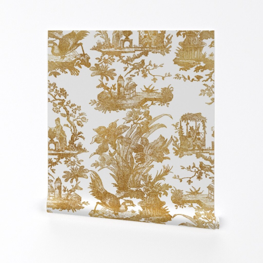 Toile Wallpaper Chinoiserie Toile by Peacoquettedesigns Chinoiserie ...