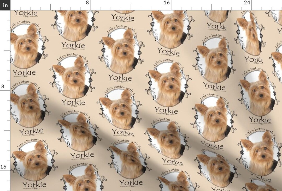 Yorkshire Fabric - Life's Better Yorkie Ii by Pateisen - Yorkie Dog ...