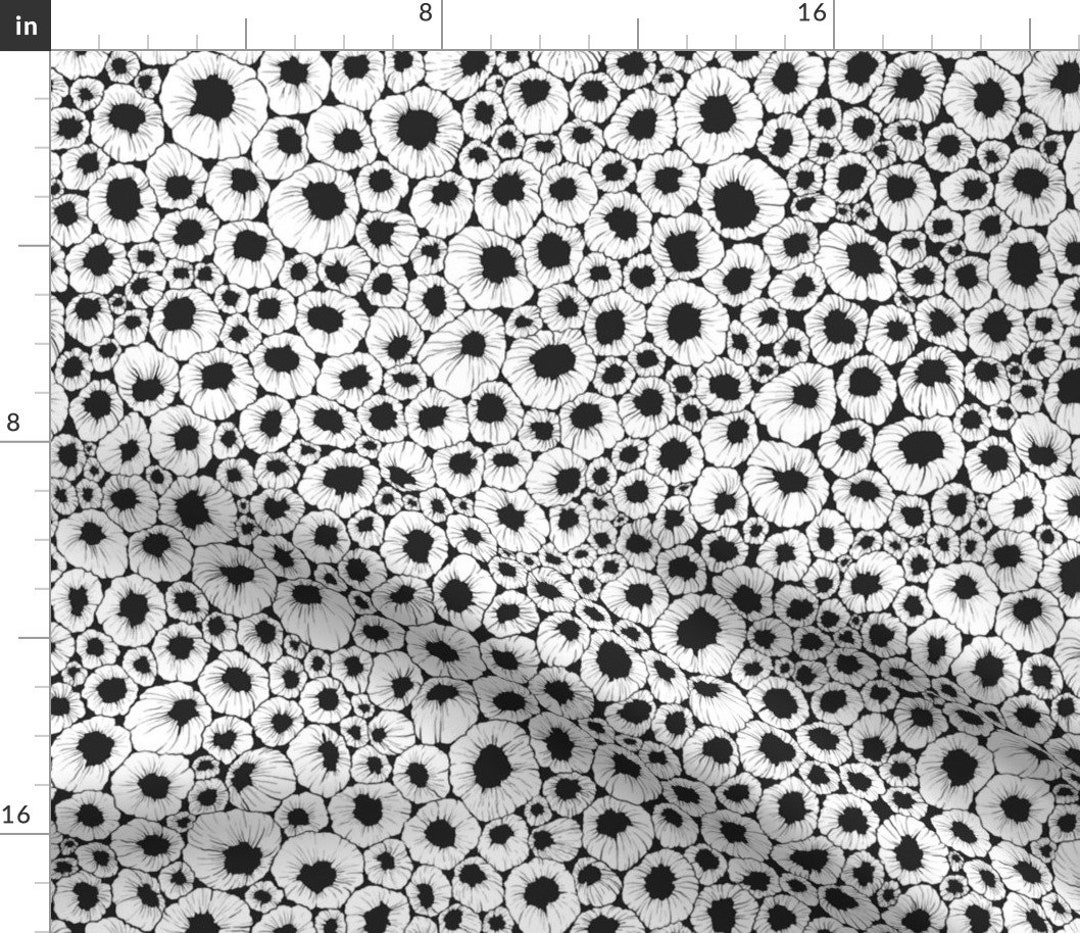 Black White Barnacle Fabric Barnacles Black Crowlands Abstract Summer ...