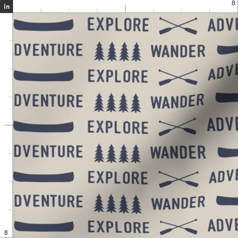 Adventure Fabric Explore Wander Adventure Superior Blue - Etsy