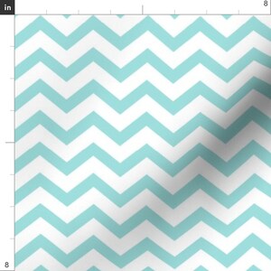 Chevron Fabric Chevron Light Teal by Misstiina Chevron - Etsy