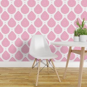 Preppy Wallpaper Paisley Pink by Danika_herrick Traditional Paisley ...