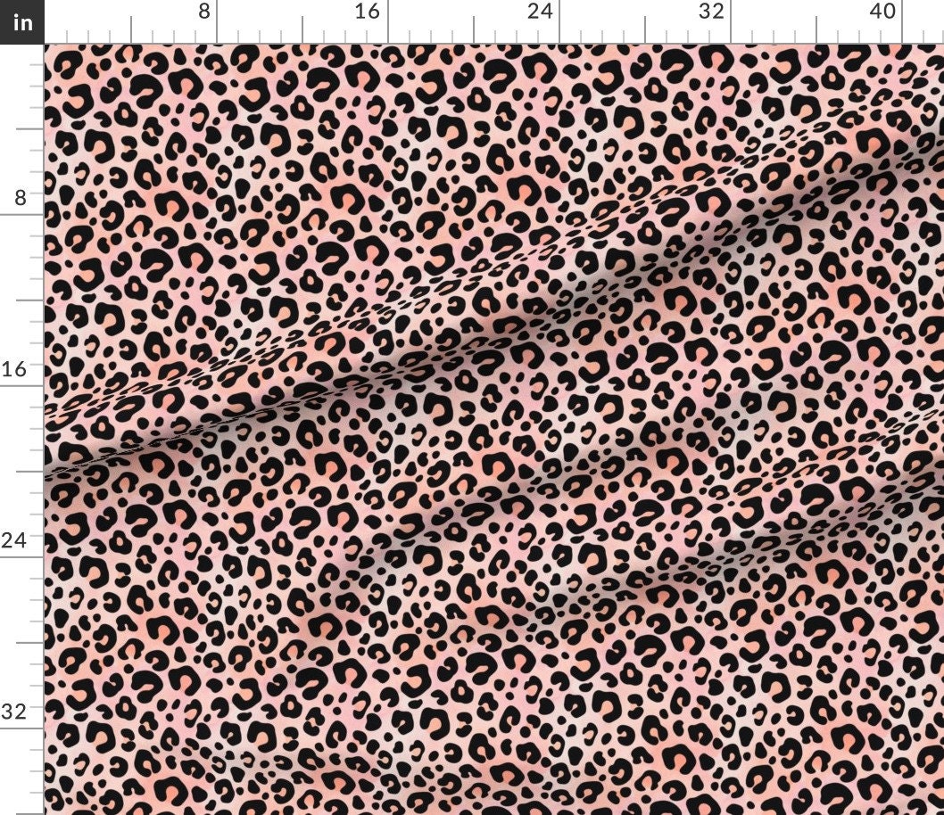 Pink Leopard Fabric Watercolor Leopard Pastel by Kimsa - Etsy