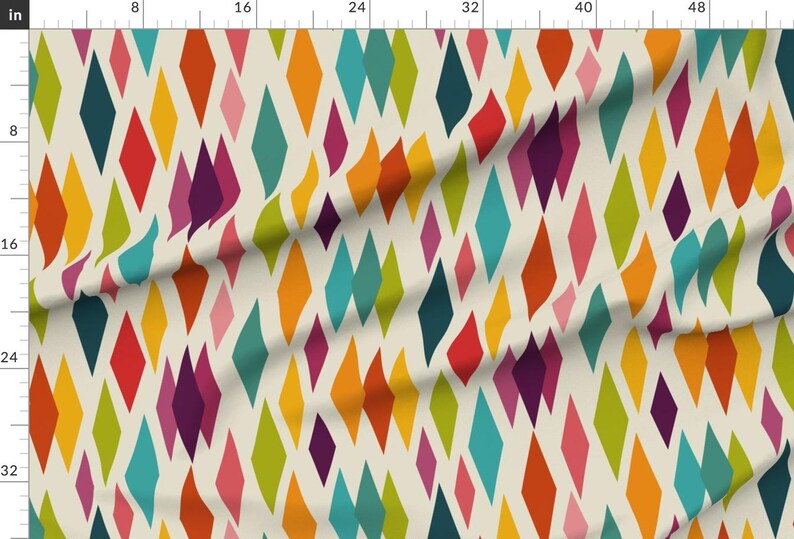 Mid Century Modern Fabric - Palm Springs Diamonds by Delfuneum ...