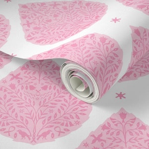 Preppy Wallpaper Paisley Pink by Danika_herrick Traditional Paisley ...
