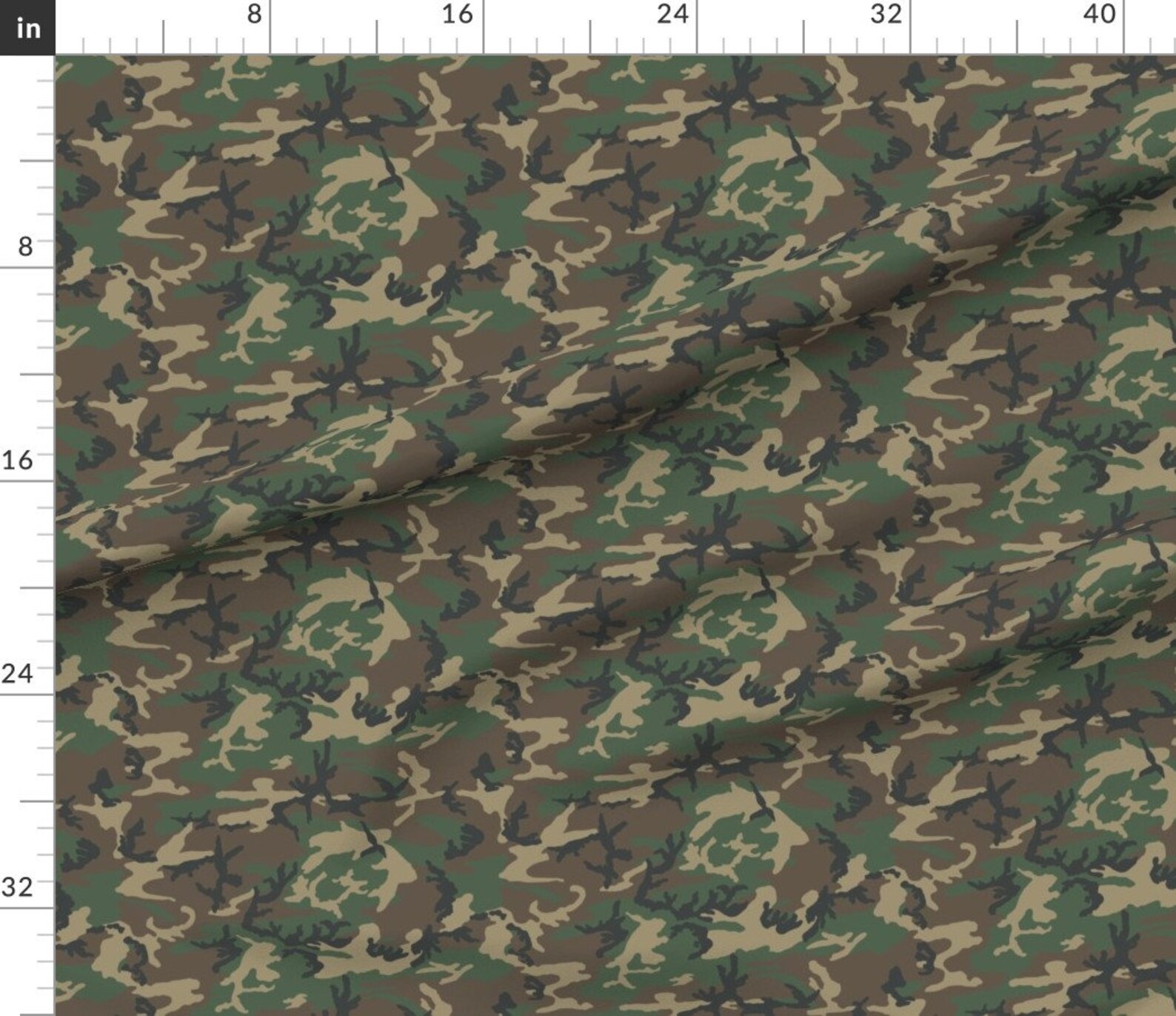 Camouflage Fabric Woodland Camo Half Scale by Ricraynor - Etsy