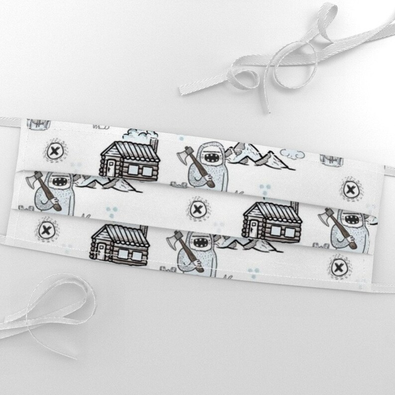 Yeti Fabric Yeti Land by Shopcabin Winter Yeti Nursery | Etsy