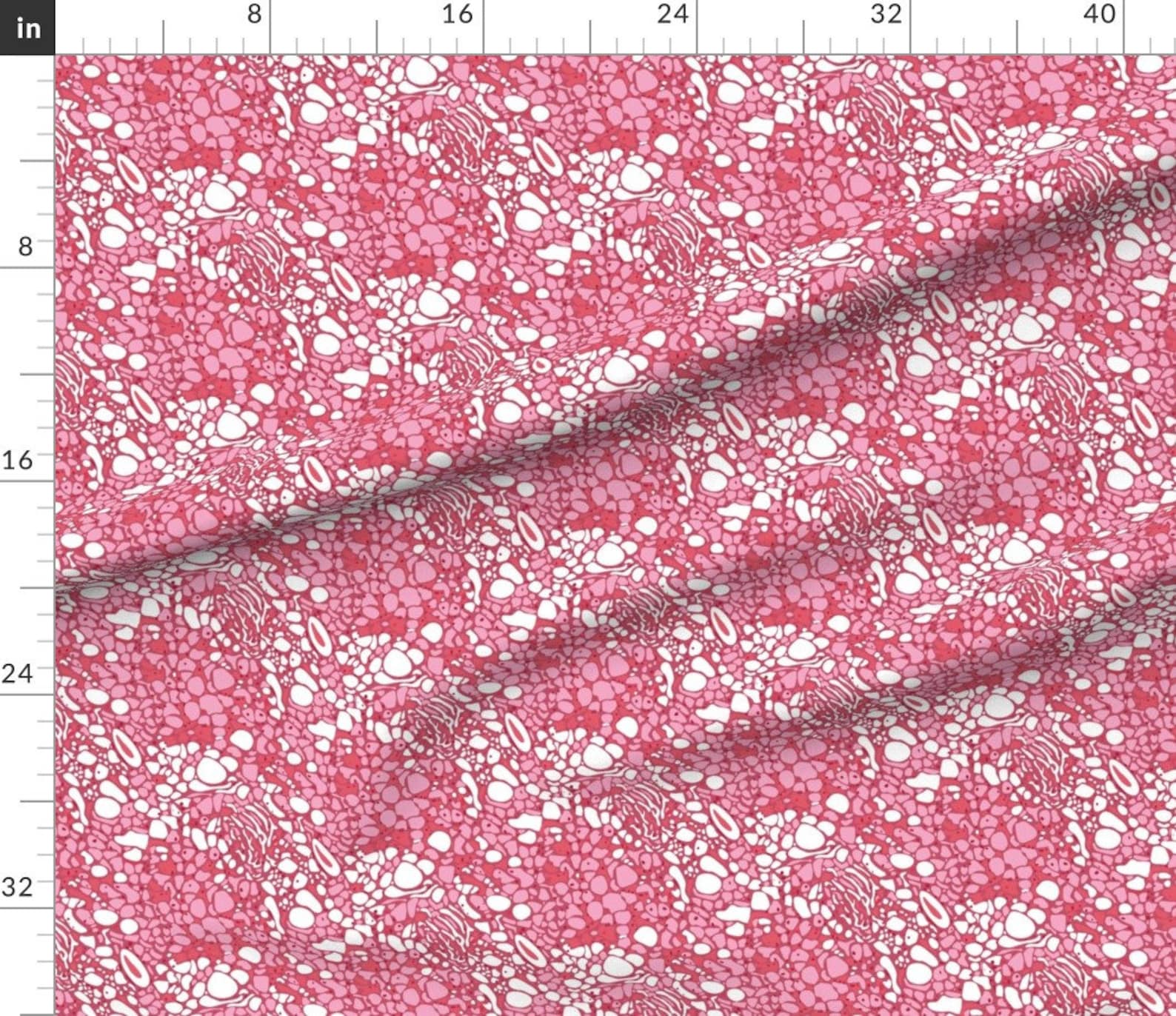 Abstract Pink Cells Fabric Cell Structure by Mag-o Science - Etsy