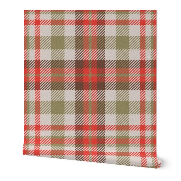 Sage Green Plaid Wallpaper - Etsy