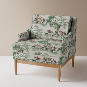 Equestrian Toile Upholstery Fabric- Hunt Scene by Ponymacaroni - Fox ...