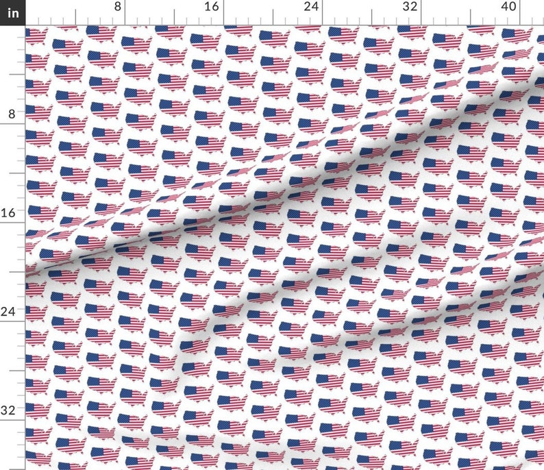American Flag Fabric Usa Flag Overlay by Thinlinetextiles - Etsy